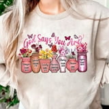 God Says You Are Unique Design Valentine Christian Bible Verse Floral ...