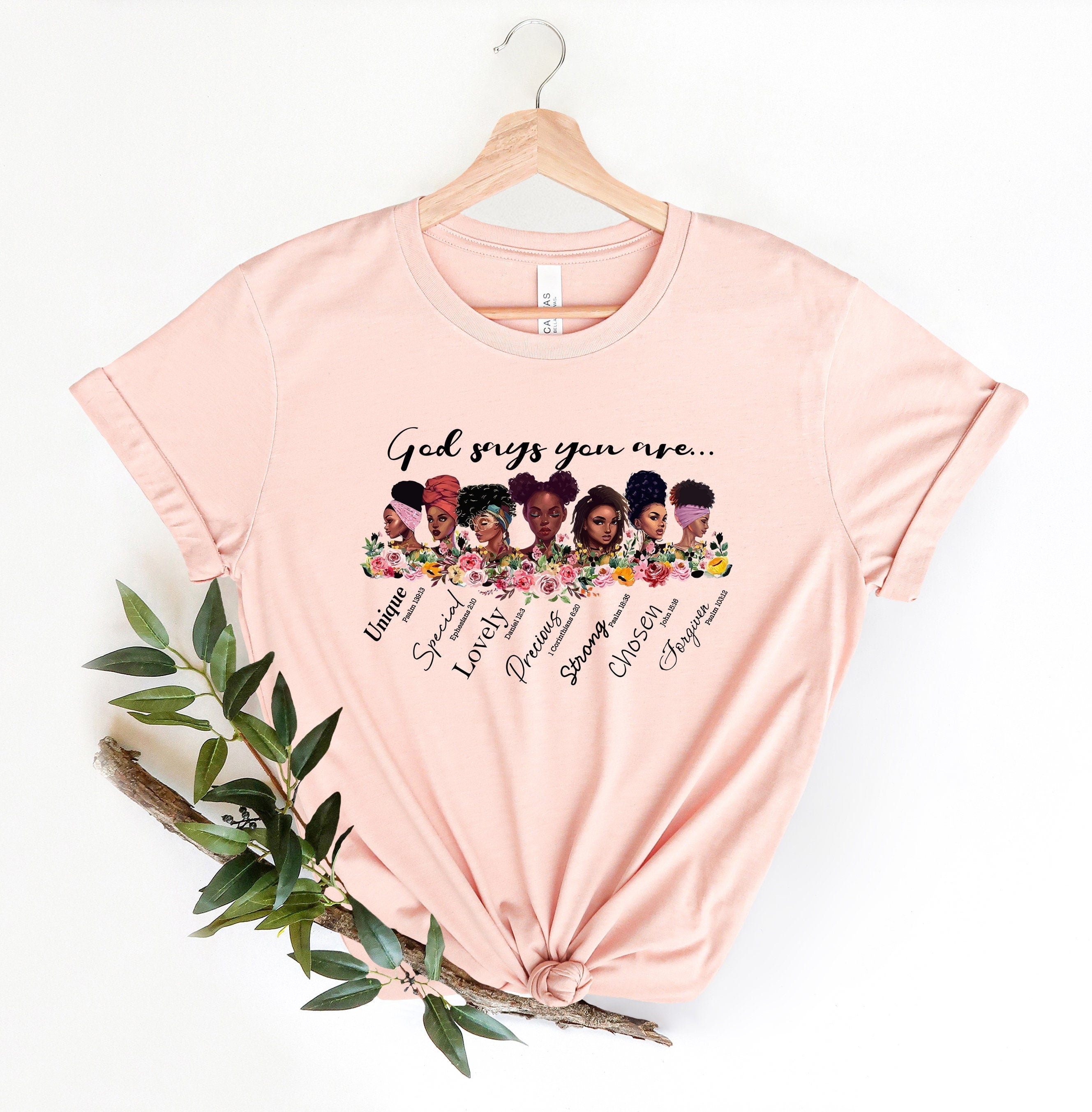 God Says You Are Unique T-Shirt Black Girls Magic Shirt Strong Black ...