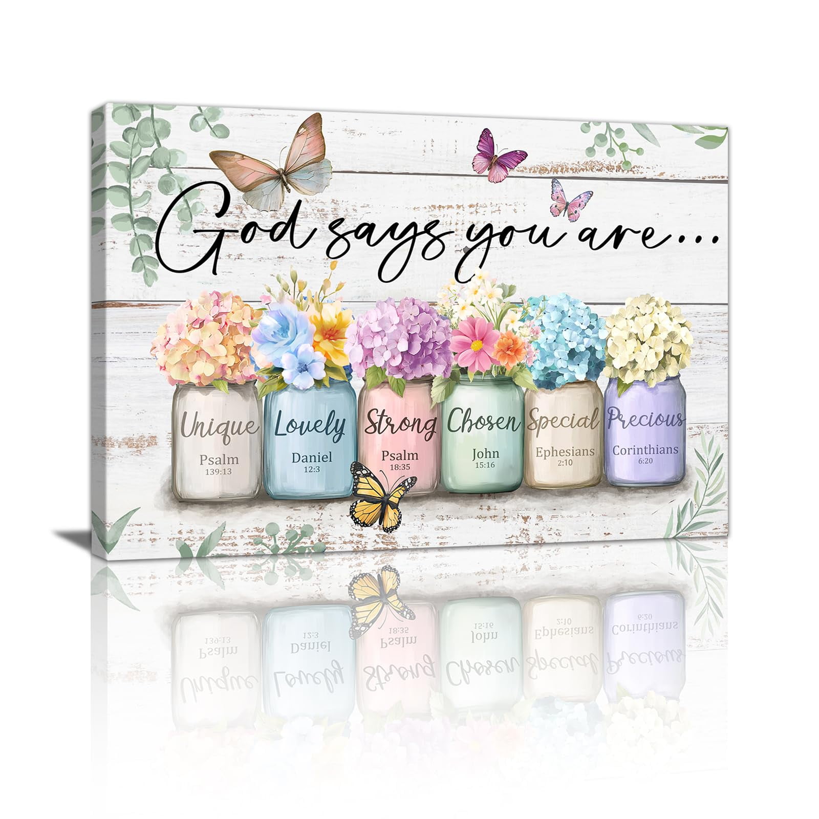 God Says You Are Canvas Wall Art Christian Bible Verse Wall Painting ...