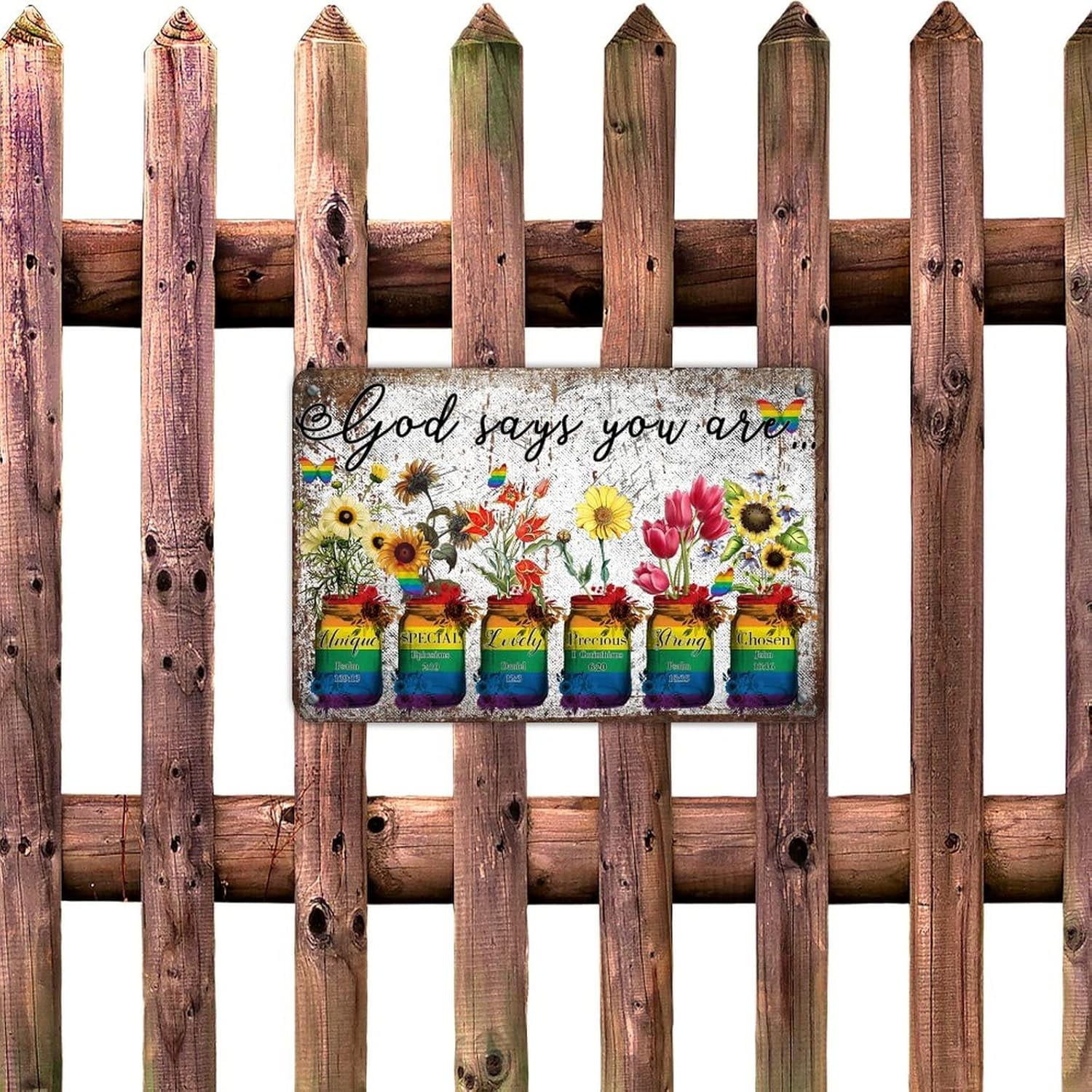 God Says You are Unique Special Lovely Strong Chosen Metal Tin Sign ...