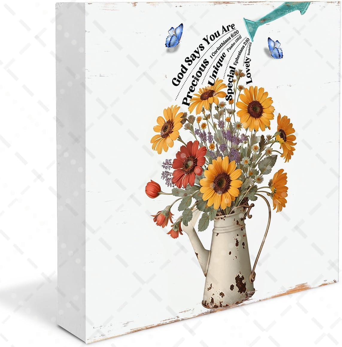 God Says You Are Wall Art Yellow Daisy Christian Religious ...