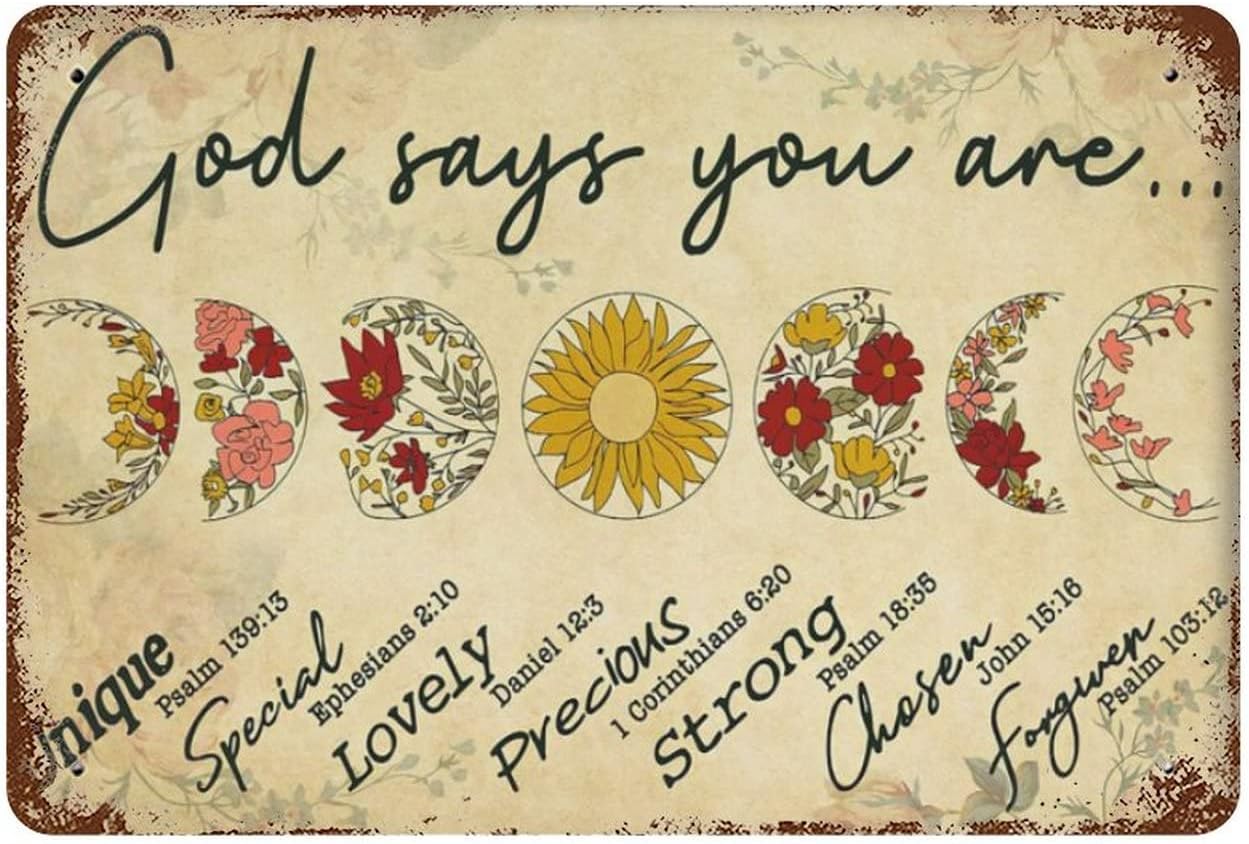 God Says You are Hippie Poster Room Man Cave Art Decorations Metal Sign ...