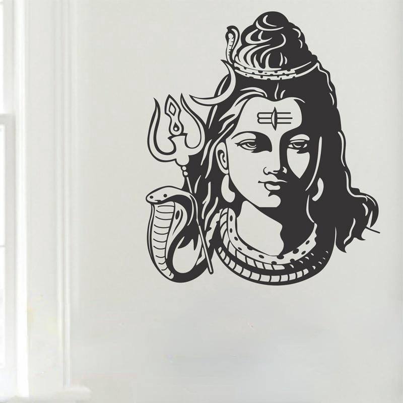 God Shiva India Hindu Religion Vinyl Sticker Home Decor Indian Hinduism ...