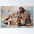God Surrounded By Basset Hound Angels Gift For You Jesus Basset Hound ...