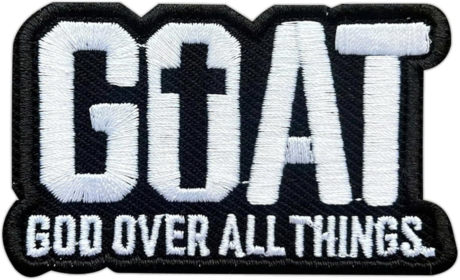 God Over Things 3 Hook and Loop Embroidered Applique Patches, Faith ...