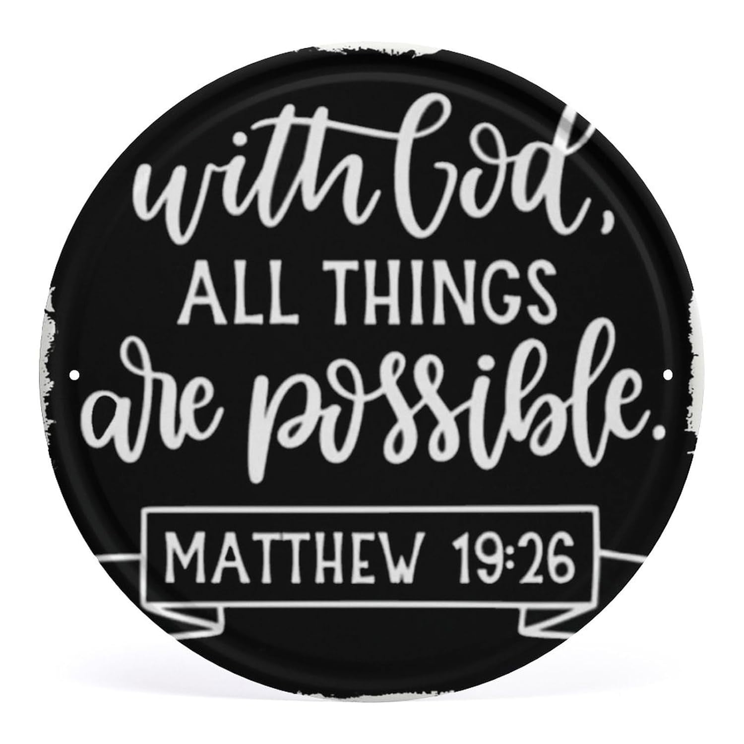 With God All Things Are Possible Inspirational Quote Bible Verse Sign ...