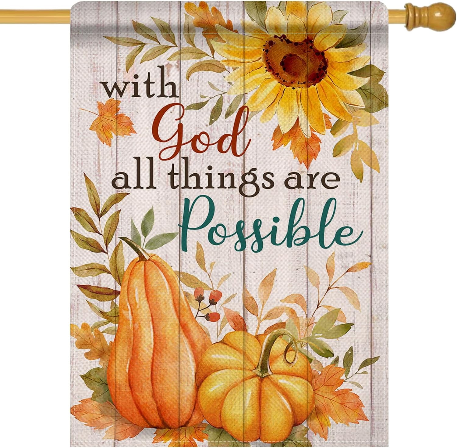 with God all Things are Possible Spring Home Decorative Garden Flag ...
