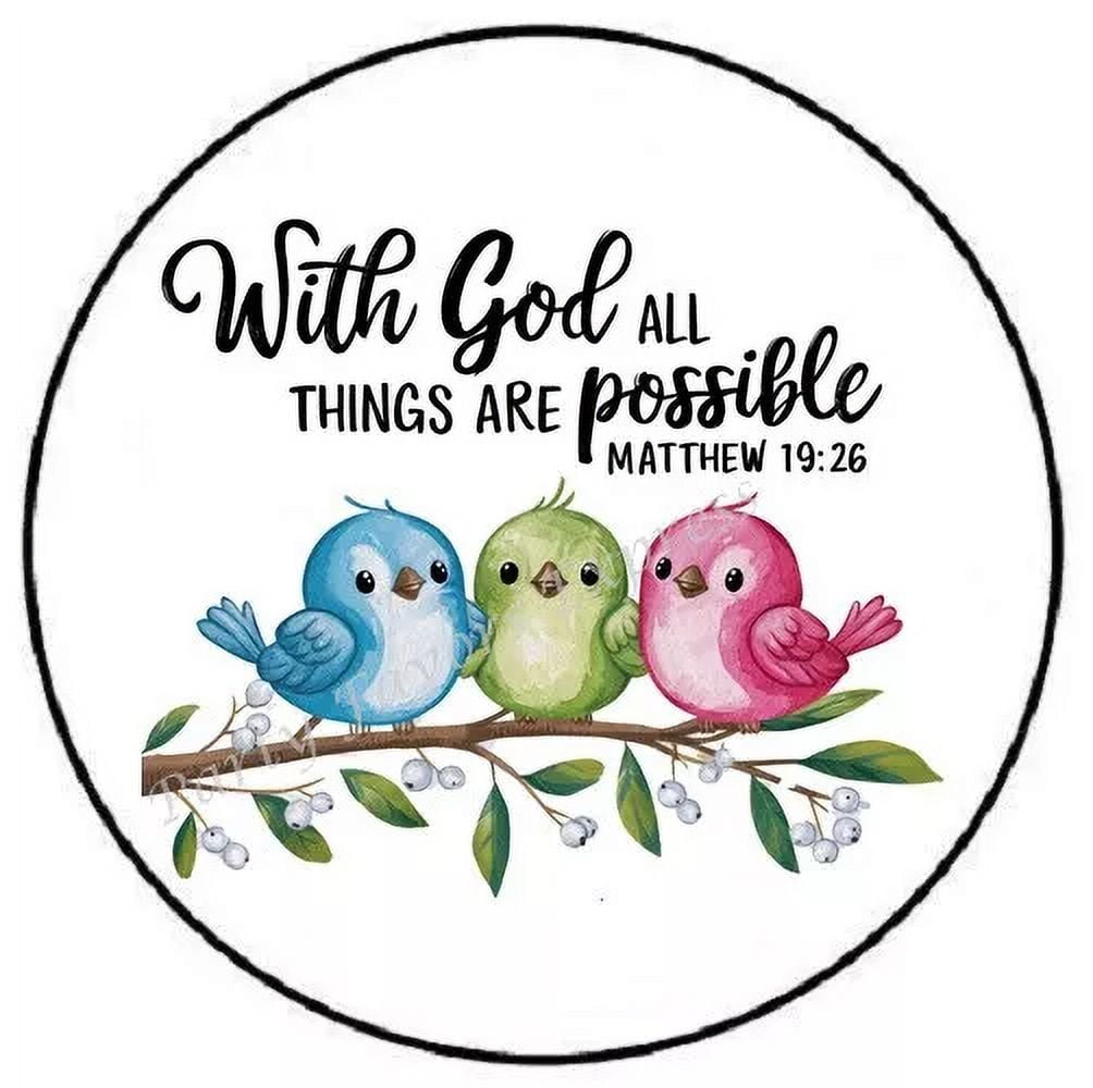 With God All Things Are Possible Sticker Party Favors Sticker Envelope ...