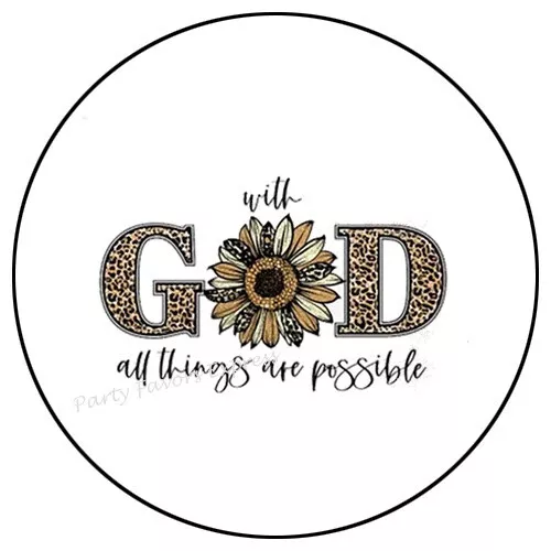With God All Things Are Possible Sticker Party Favors Sticker Envelope ...