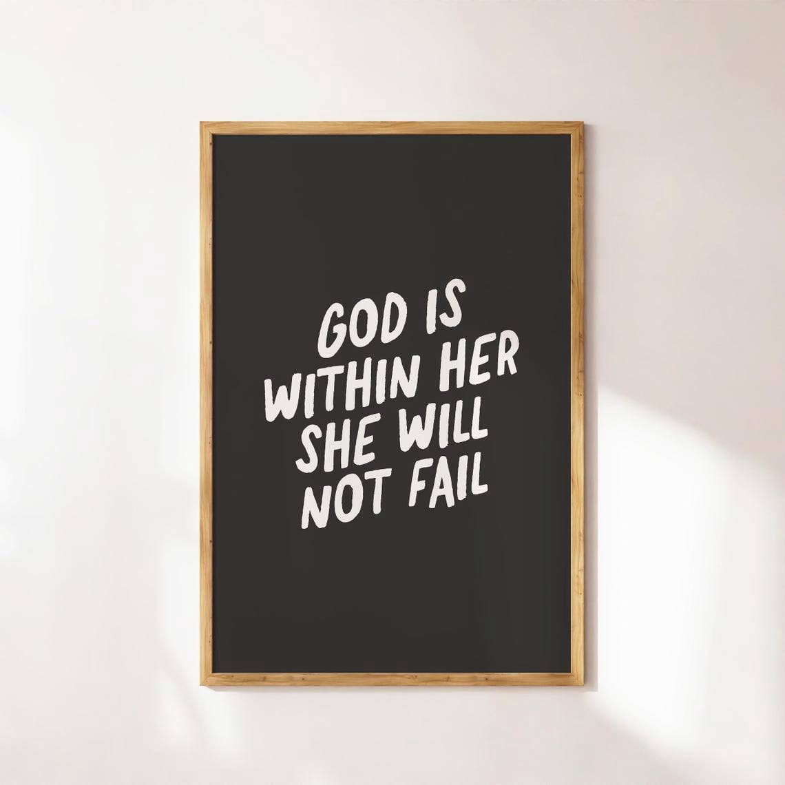 God Is Within Her, Christian Wall Art, Minimalist Christian Quote ...