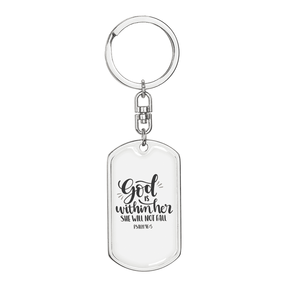 God Within Her Psalm 46:5 Stainless Steel or 18k Gold Premium Swivel ...