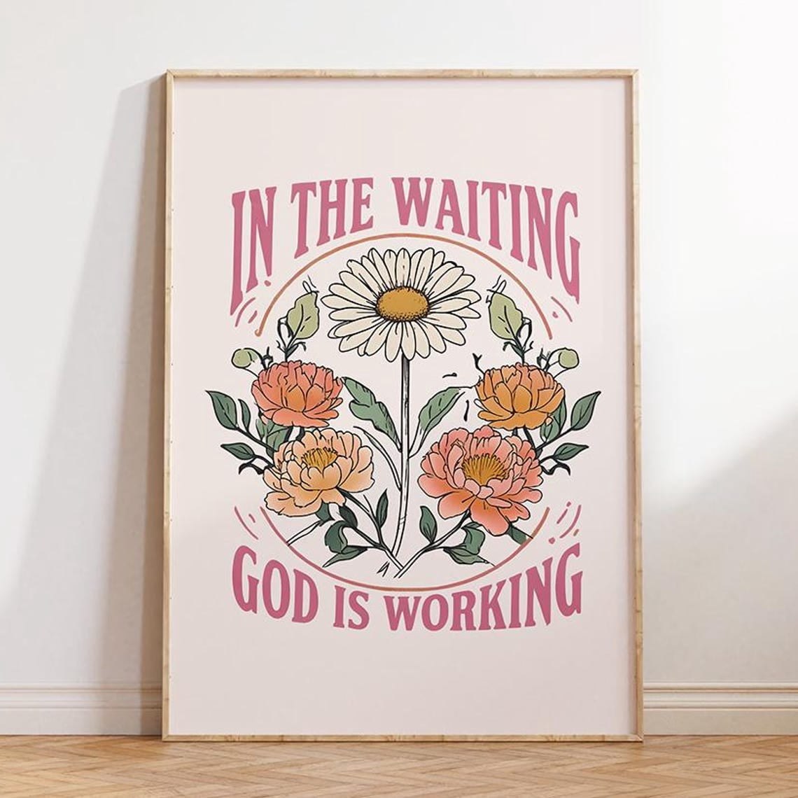 God Is Working Print, Christian Wall Art, Christian Poster, Wall Decor ...