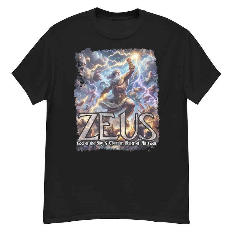 God Zeus Ancient Greek Mythology Graphic TShirt Gym Workout Art Gift ...