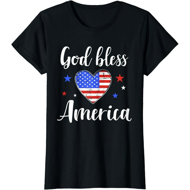 God bless america for patriotic Independence day 4th of July T-Shirt T-shirts - Walmart.com