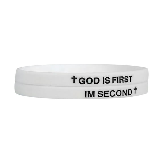 God is First Bracelet Silicone Christian Inspirational I am Second ...