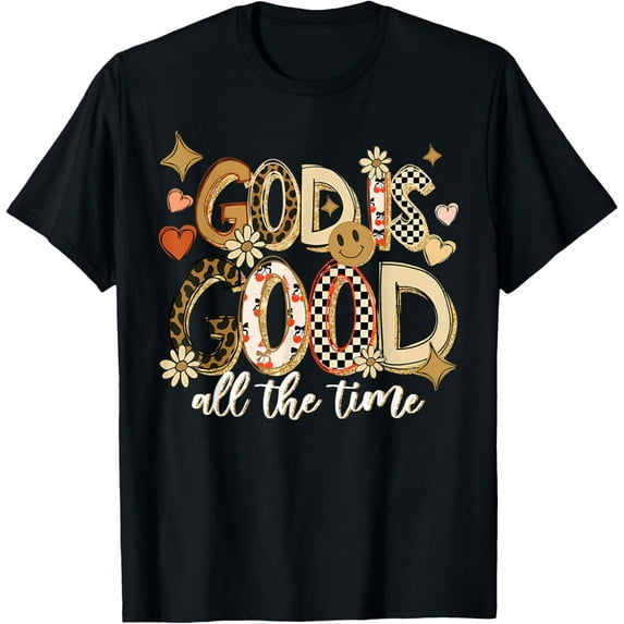 God is Good All The Time Jesus Christian Thanksgiving Autumn T-Shirt ...
