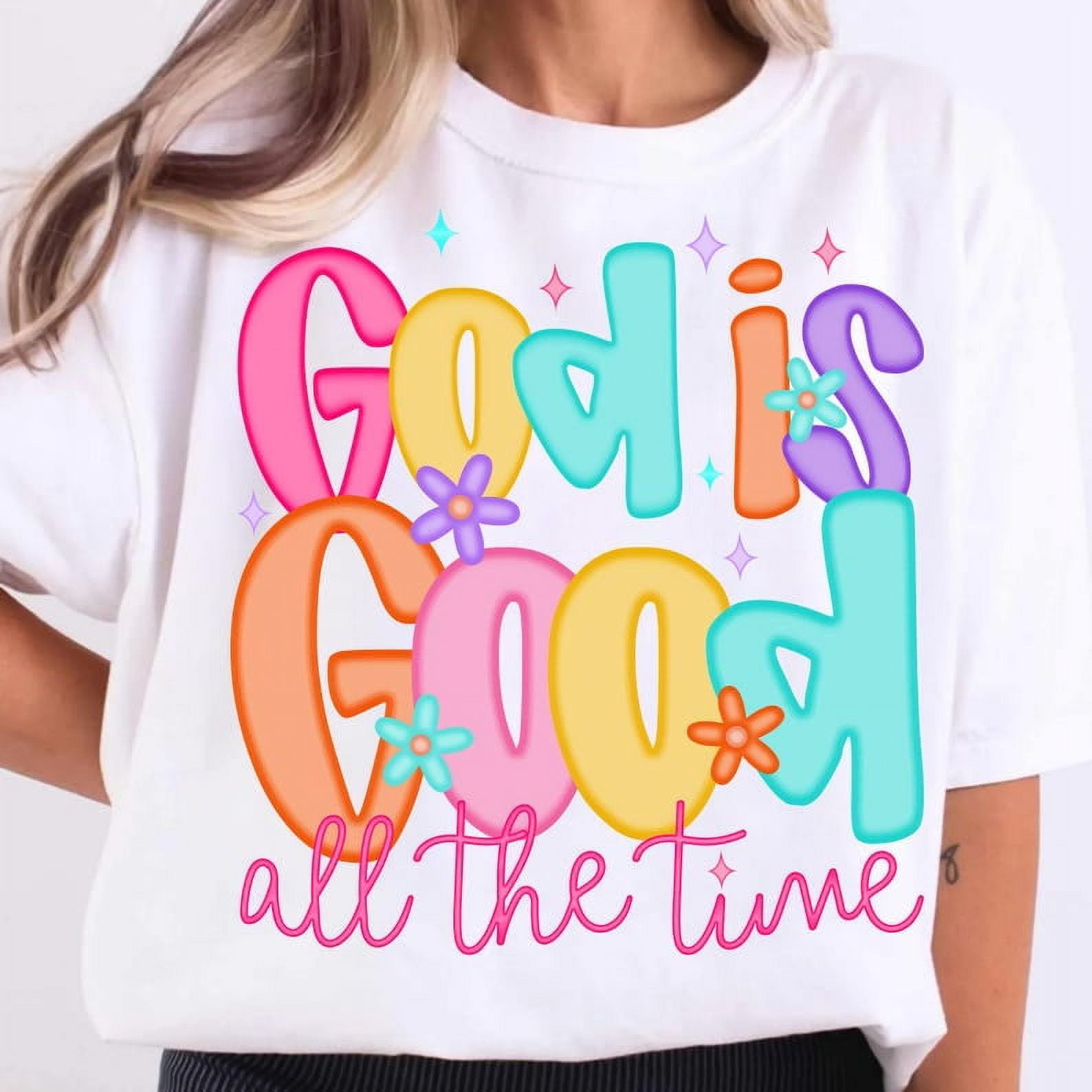 God is Good All The Time T-shirt, Preppy Christian Women Design, Bible ...