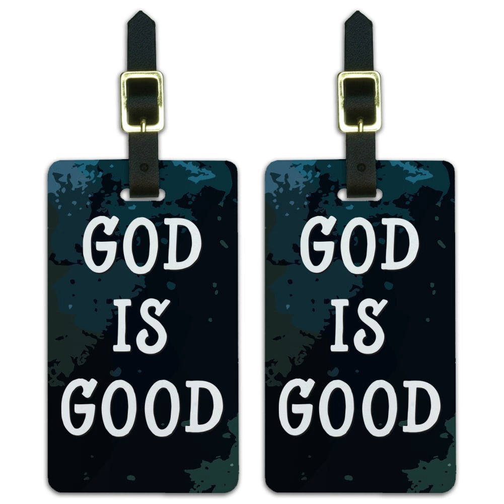 God is Good Christian Inspirational Religious Luggage ID Tags Suitcase ...