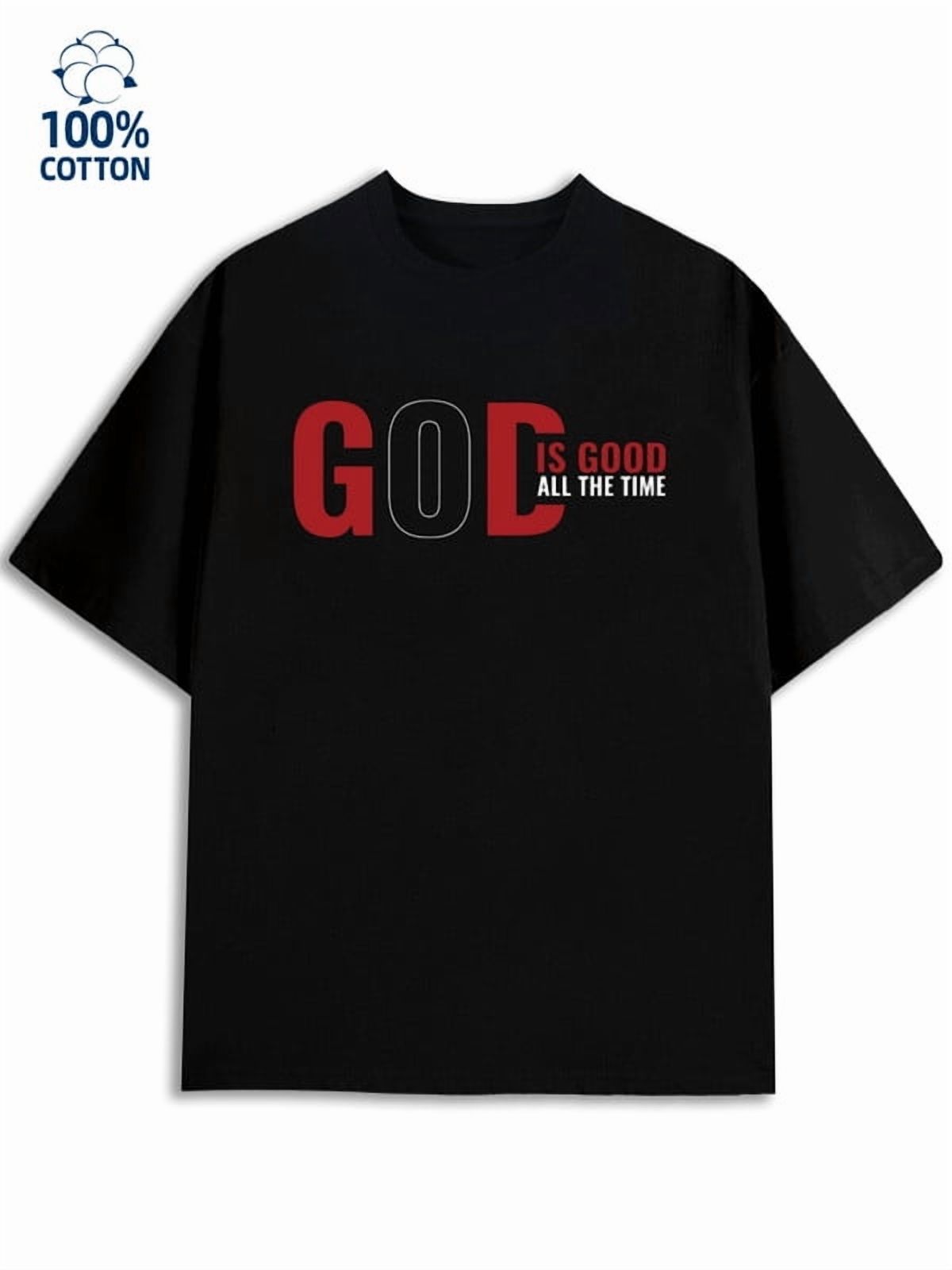 God is Good Tee men Christianity 180G 100% Cotton black christianity ...