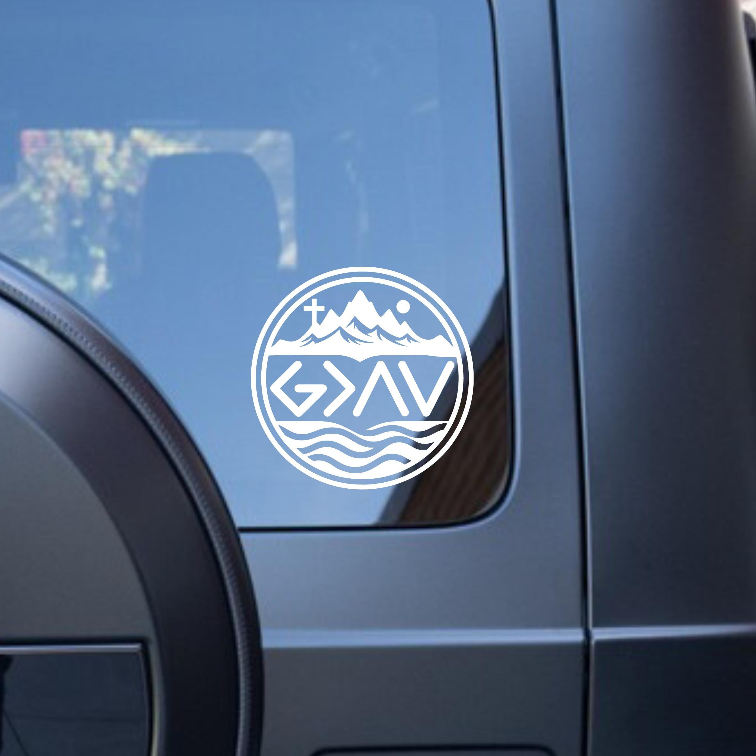 God is Greater Than The Ups and Downs - Christian Car Vinyl Decal ...