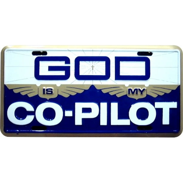 God is My Co-Pilot license plate - Walmart.com