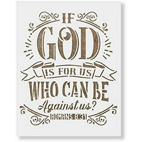 God is for Us Stencil - Art Stencil, Religious Stencil, God is for Us ...