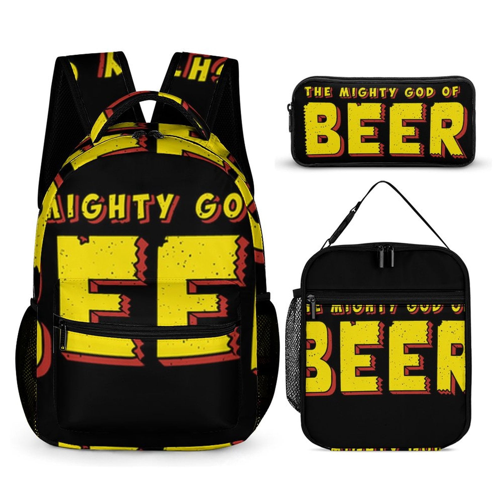 God of Beer Logo1comic, Parody, Humor 3 Piece Backpack Set Anime Casual ...