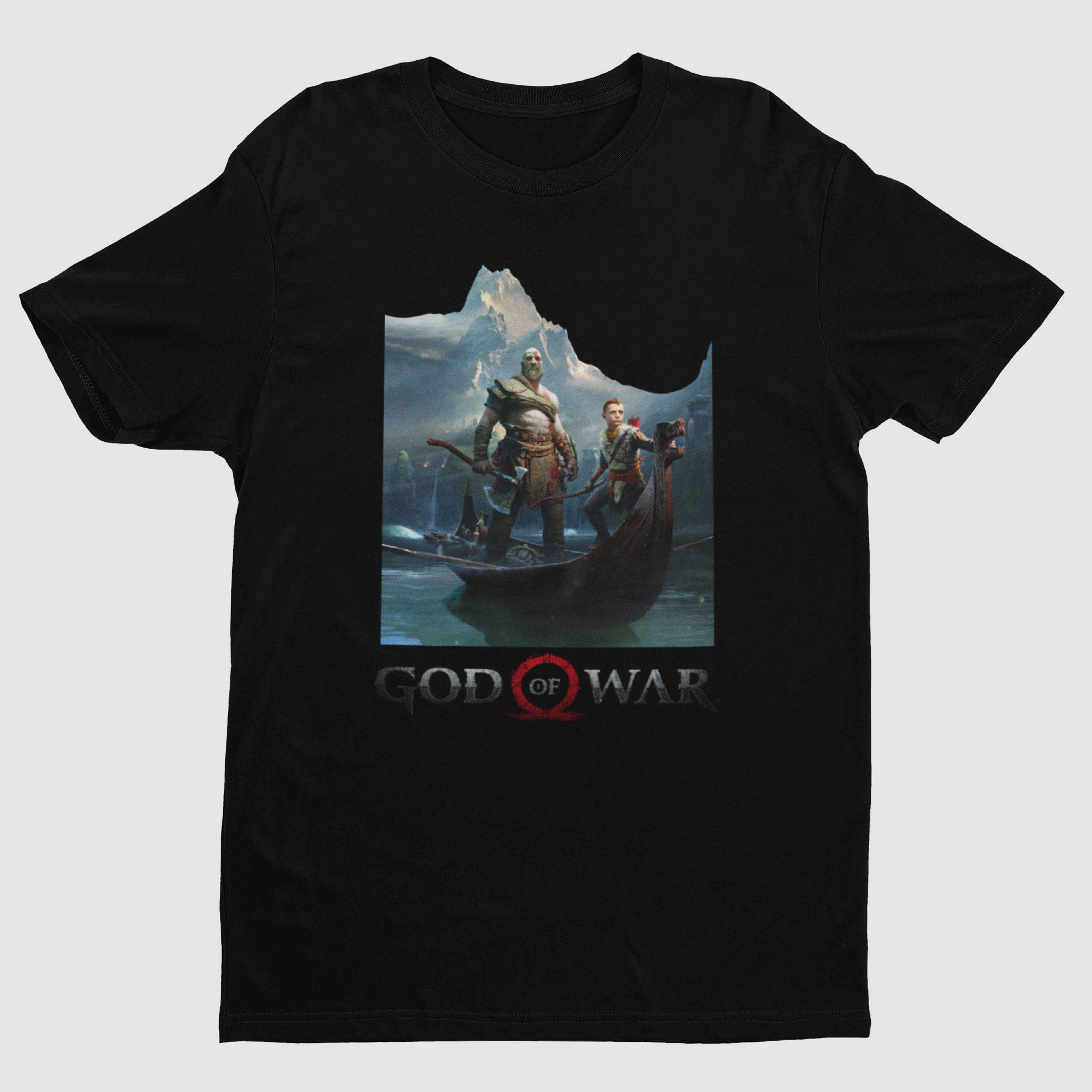 God of War 2018 T Shirt | Kratos and Atreus Key Art | Special Gifts for ...