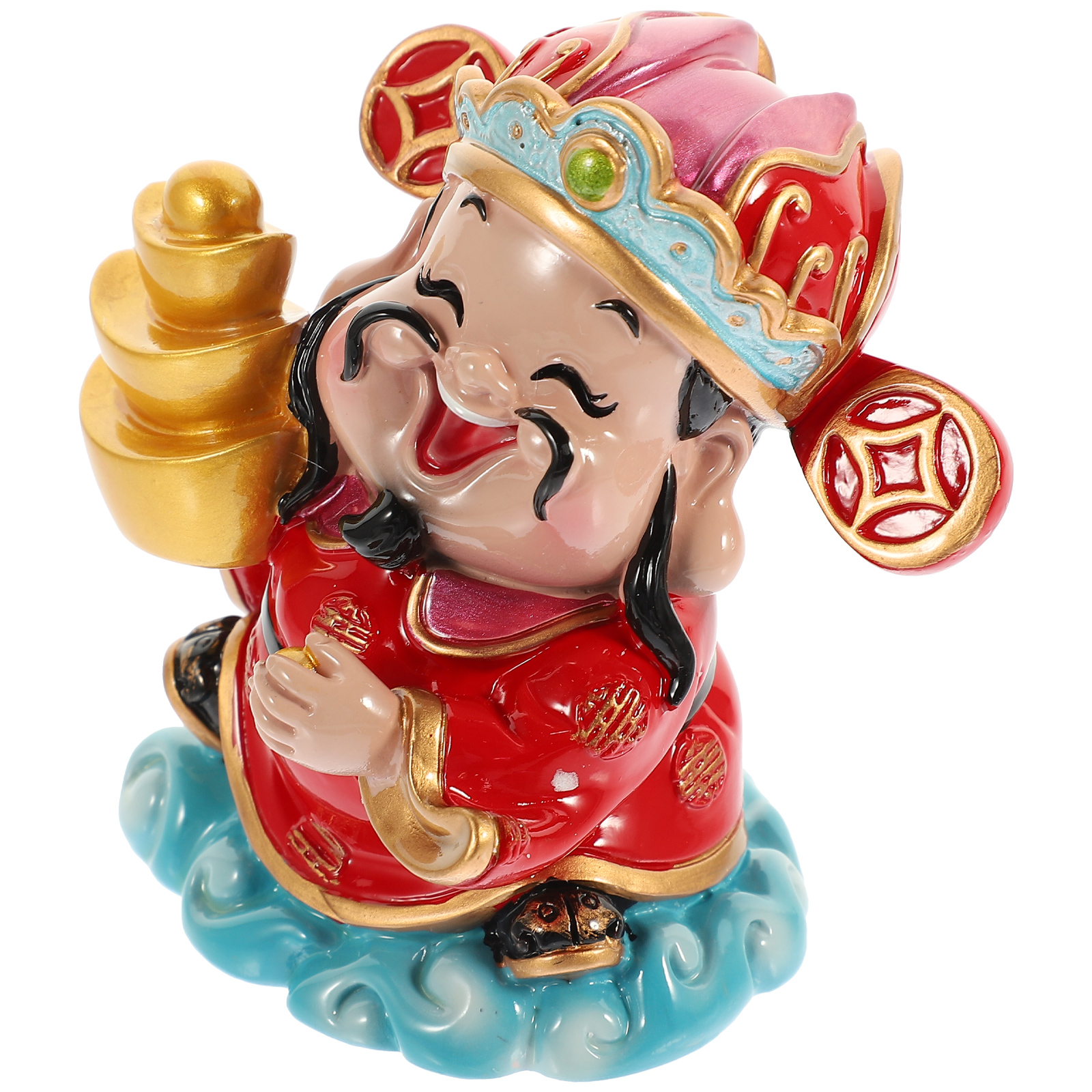 God of Wealth Ornaments Photography Props Blessing Statue Office ...