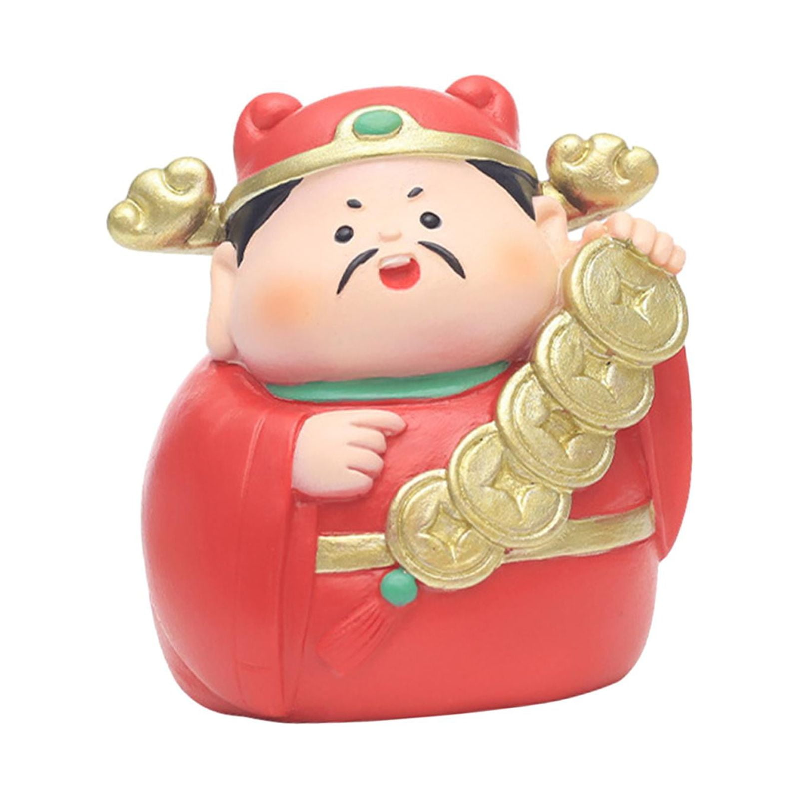 God of Wealth Statue God of Fortune Figurine Collectibles Resin Cartoon ...