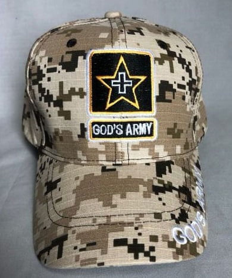 God's Army Christian Baseball Caps- Khaki Digital Camo Color ...