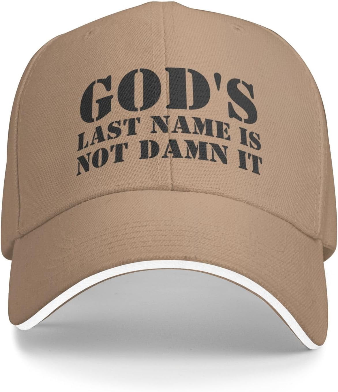 God's Last Name is Not Damn It Hat Christ Jesus Christian Hat for Men ...