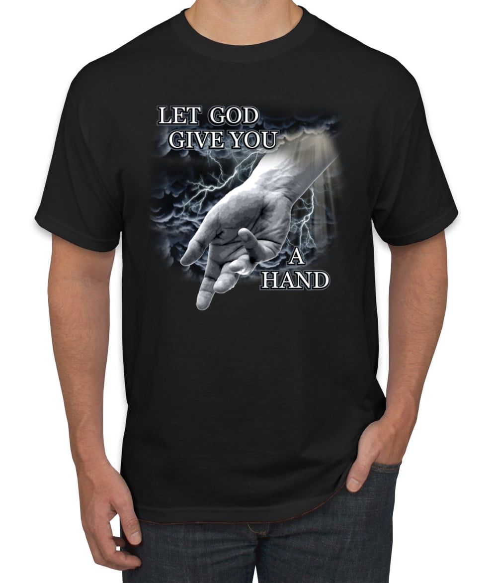 God's Lending Hand | Mens Inspirational/Christian Graphic T-Shirt ...
