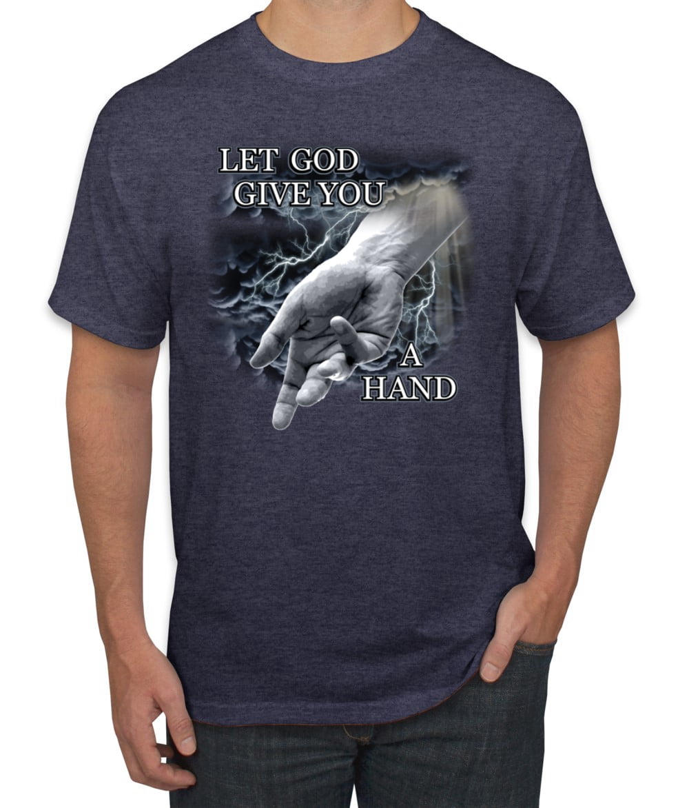 God's Lending Hand | Mens Inspirational/Christian Graphic T-Shirt ...