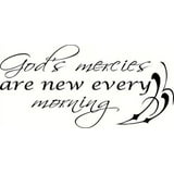 God's Mercies Are New Every Morning, Bible Verse Inspired Vinyl Wall ...