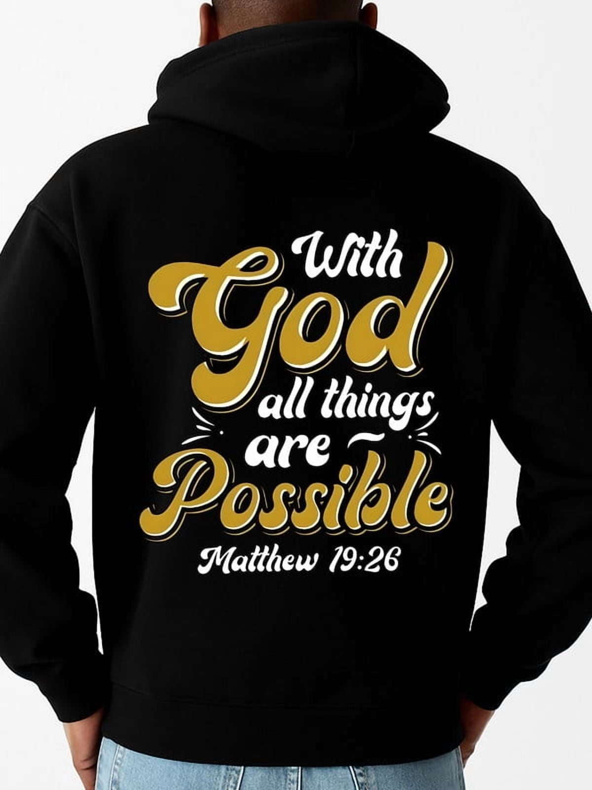 God's Possibilities sweatshirt men's regular fit black Casual Classic ...