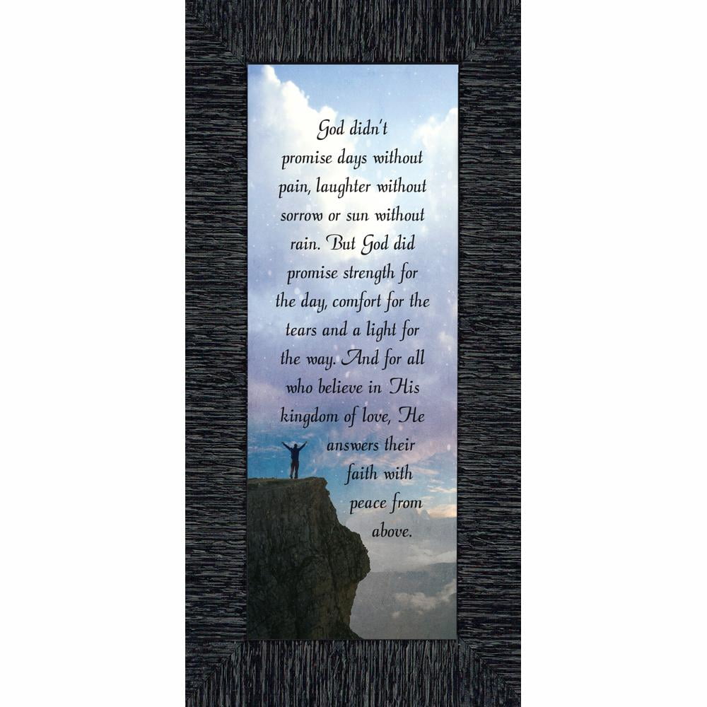 God's Promise, Poem of Comfort and Peace, Faith Picture Frame 6x12 7348 ...