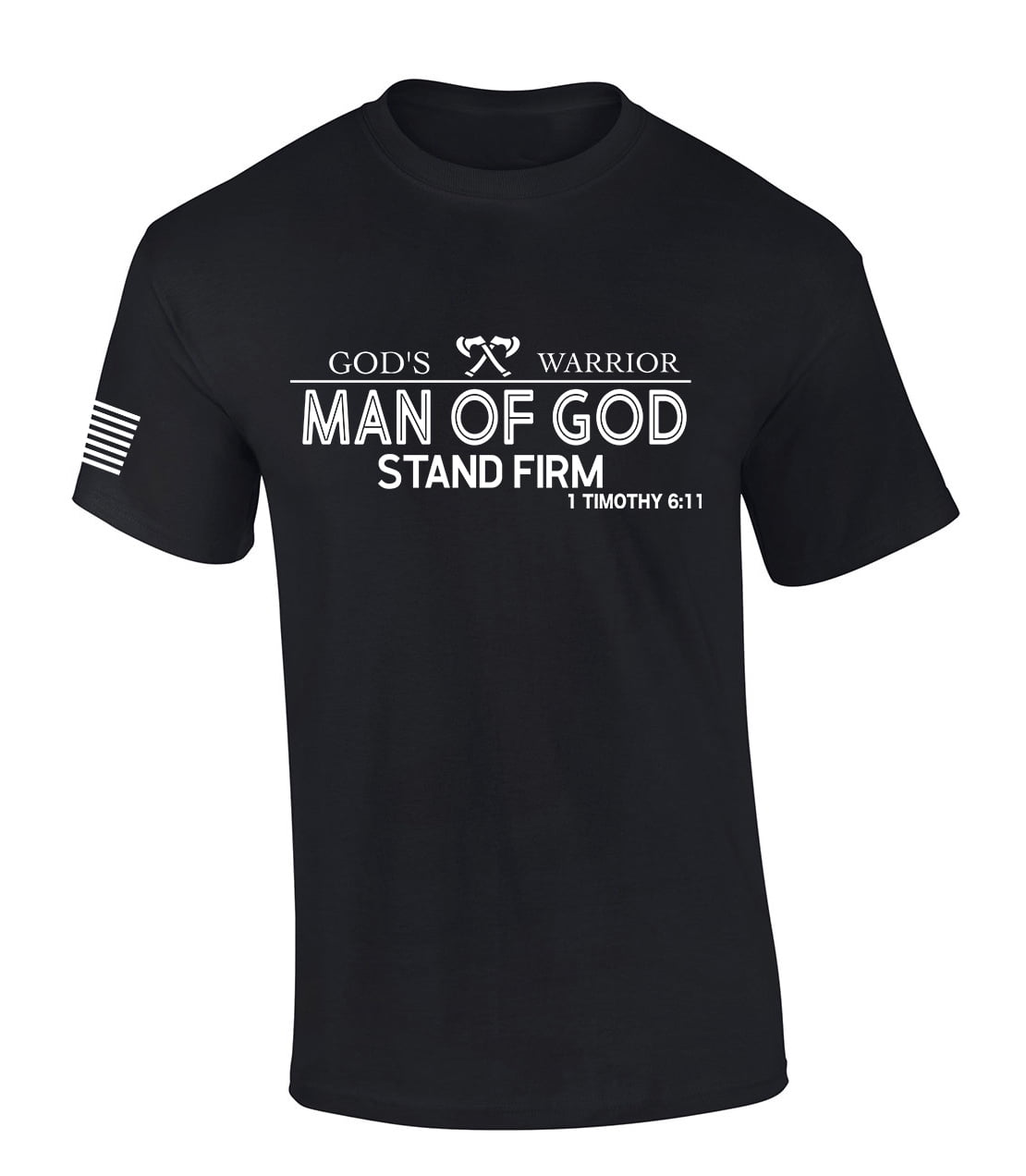 Faith Clothing Men's Christian T-Shirt, God's Warrior Stand Firm Bible ...