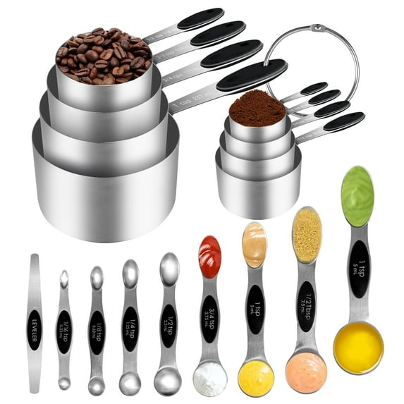 Godance 17 Pieces Measuring Cups and Magnetic Measuring Spoons Set ...