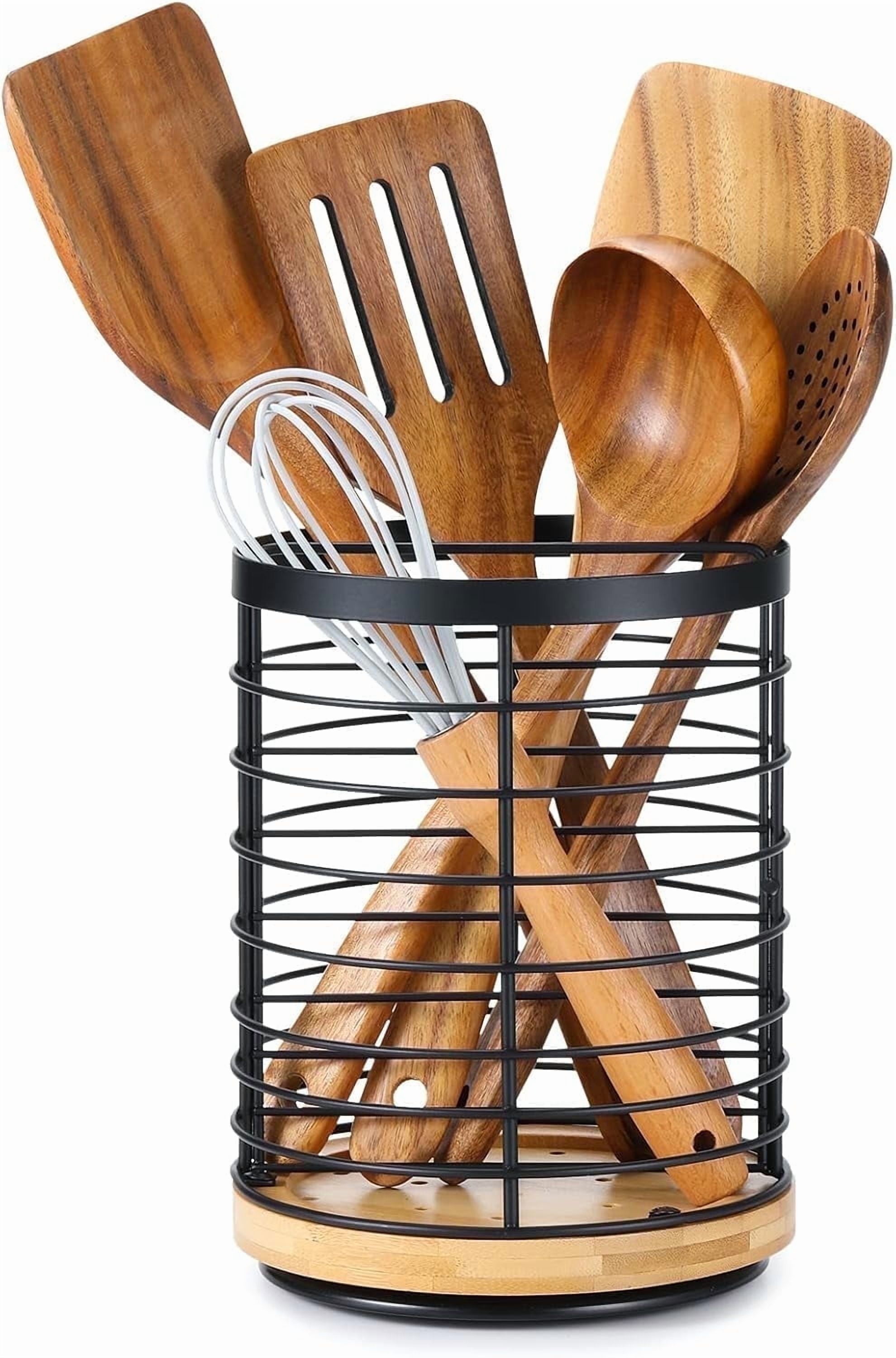 Godance 360° Rotating Utensil Holder for Kitchen Counter, 5.2"L* 7.4"H ...