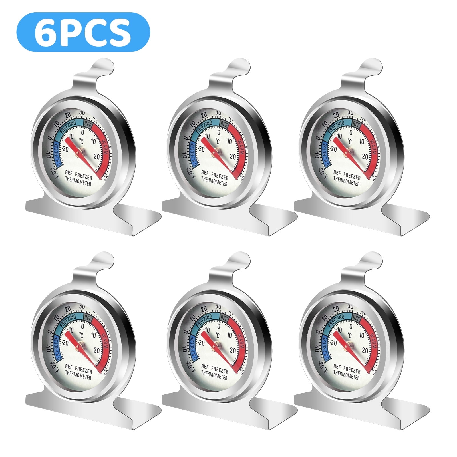 Godance 6 Pack Refrigerator Thermometer, -30~30°C/-20~80°F, Classic ...