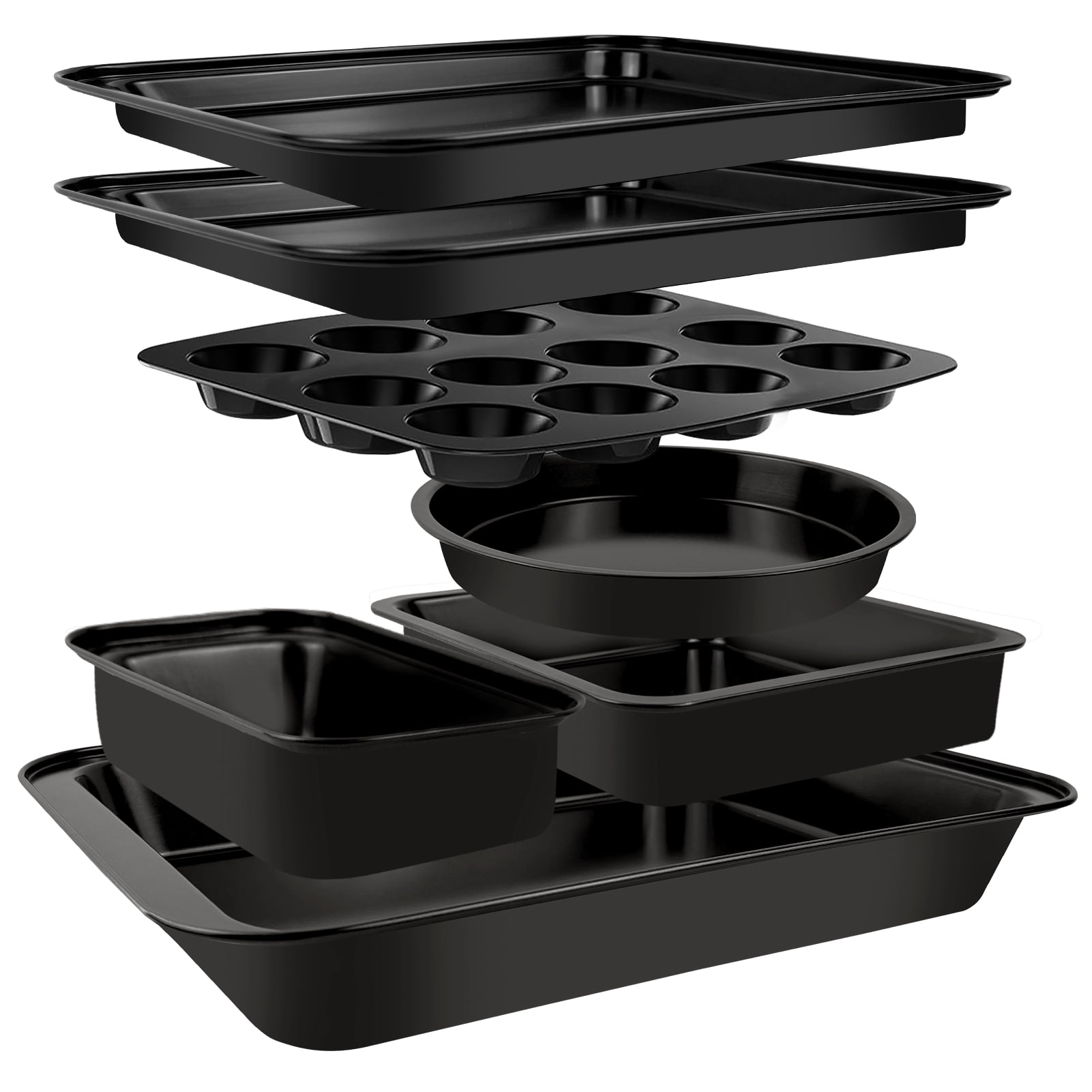 Godance Baking Pans Set, 7-Piece Nonstick Bakeware Sheets Set ...