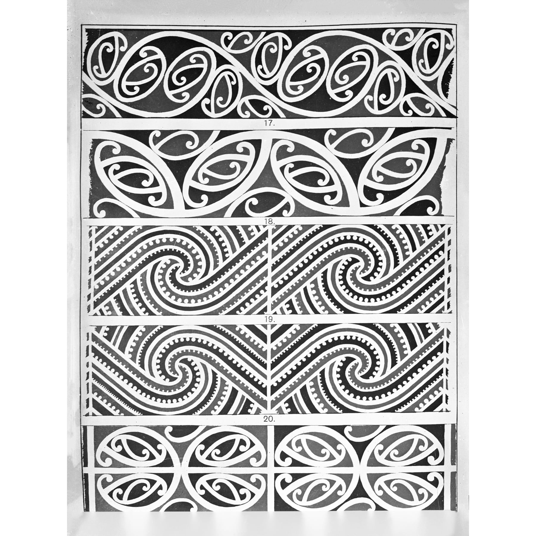 Godber Kowhaiwhai Maori Rafter Pattern Illustration Extra Large XL Wall ...