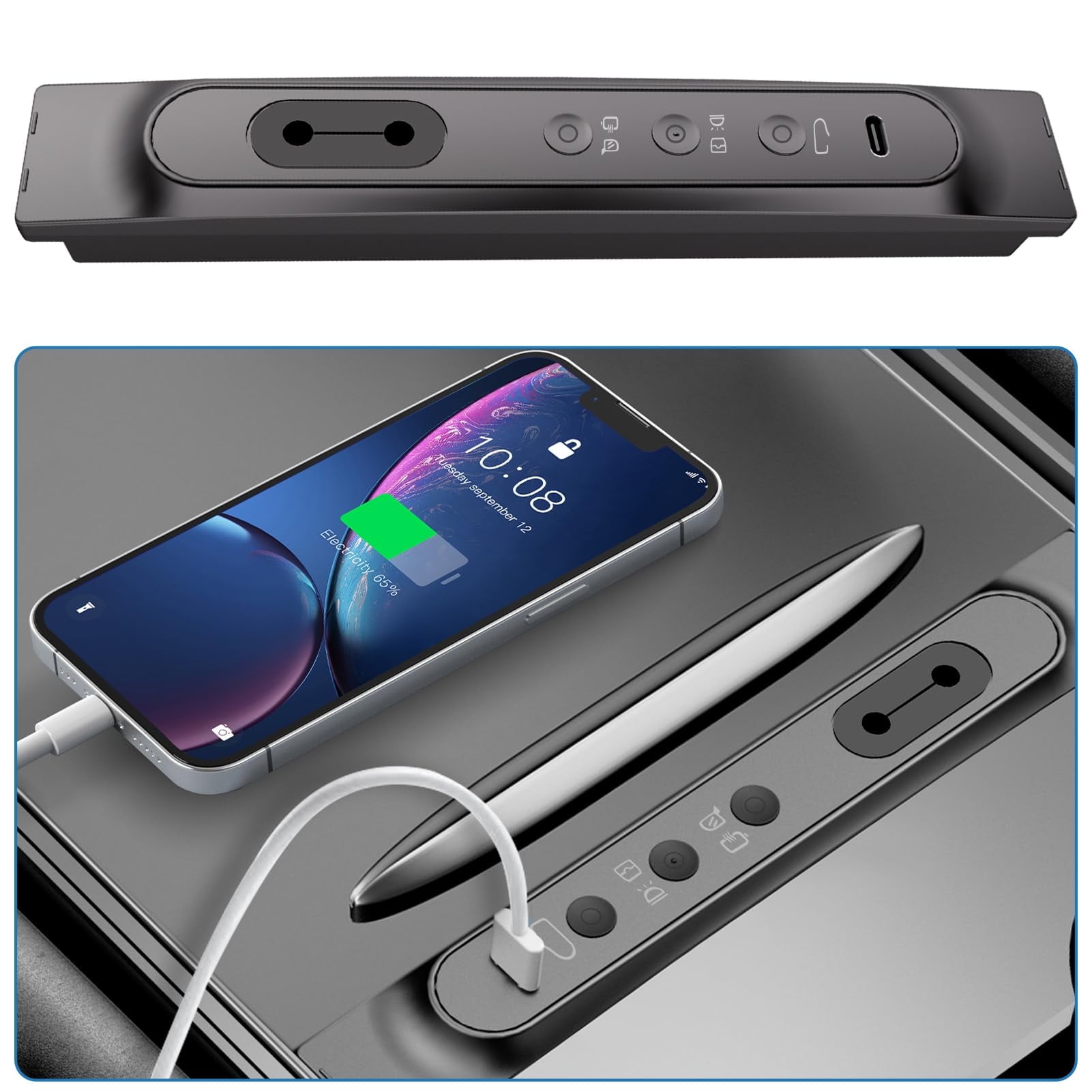 Godboat Docking Station for Tesla Smart Physical Buttons with USB Hub ...