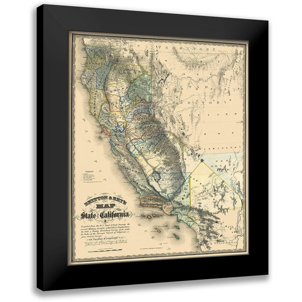 Goddard 12x14 Black Modern Framed Museum Art Print Titled - California ...