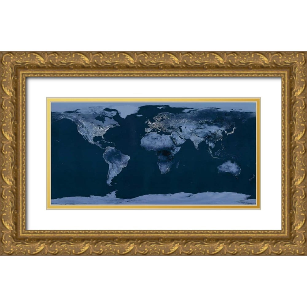 Goddard Space Center 14x9 Gold Ornate Wood Framed with Double Matting ...