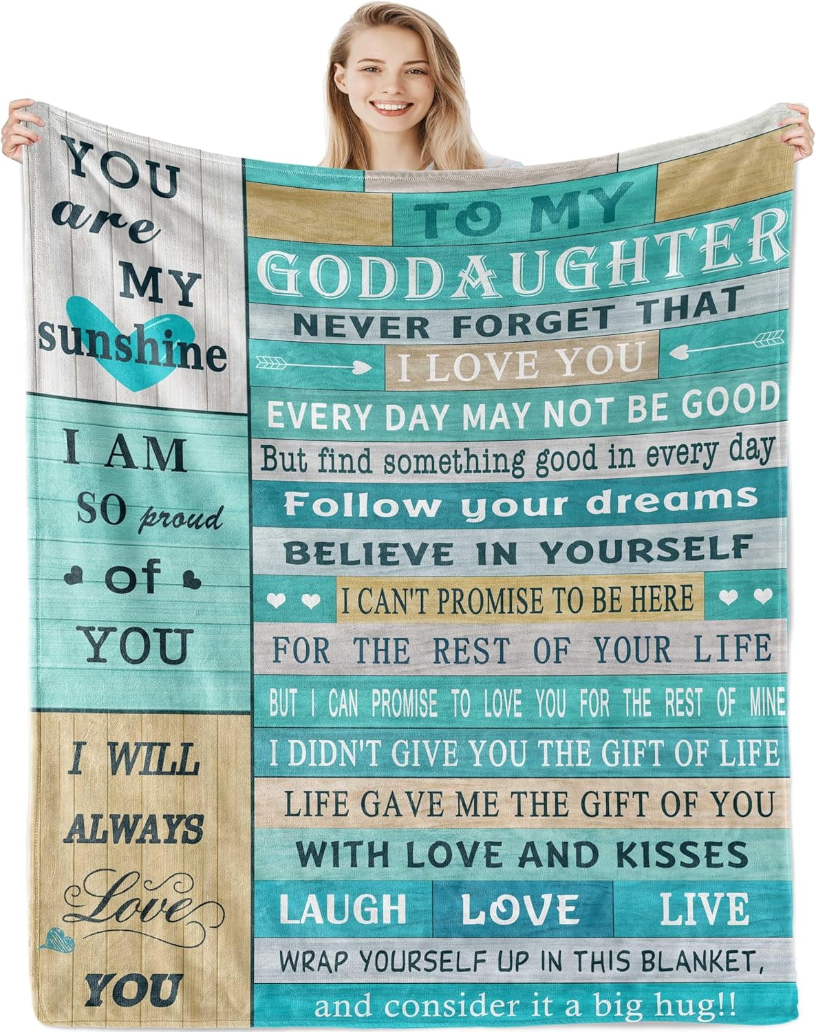 Goddaughter Gifts Blanket 60"X 50", Goddaughter Gifts from Godmother ...