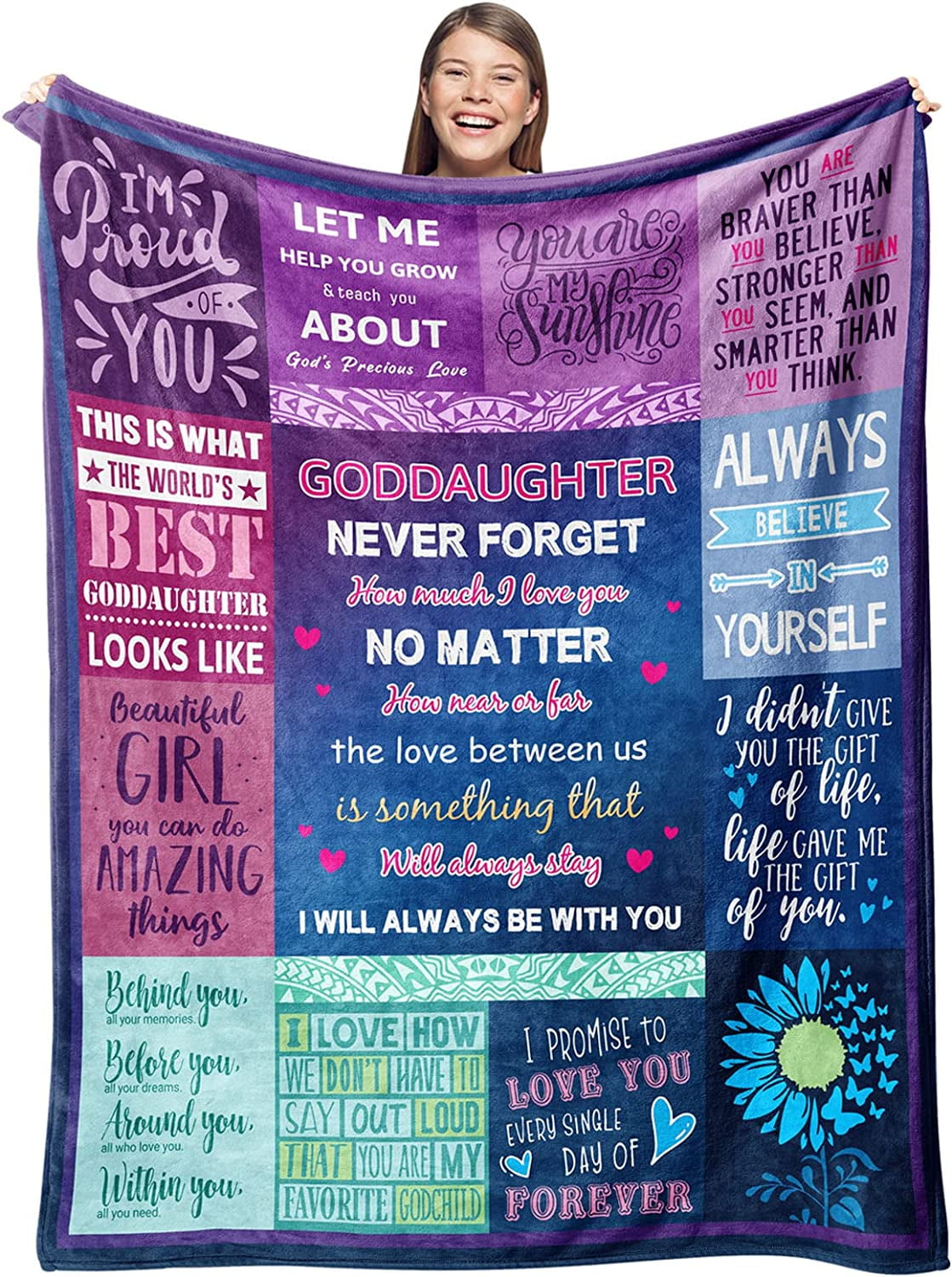 Goddaughter Gifts Blanket, Goddaughter Gifts from Godmother, Christmas ...