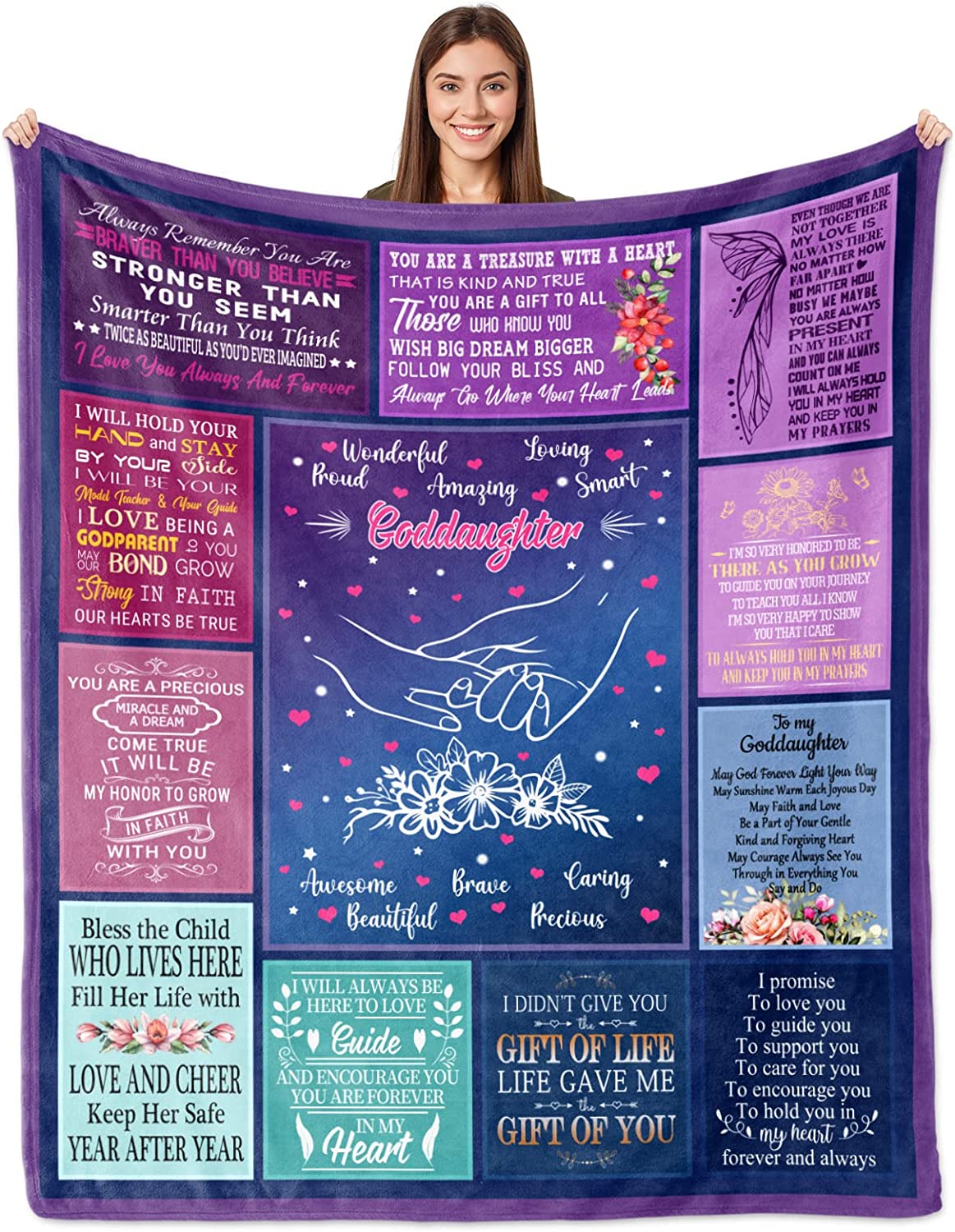 Goddaughter Gifts from Godmother Godfather, Goddaughter Gifts Blanket ...