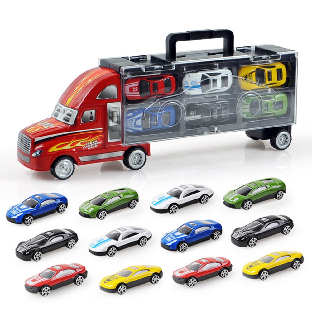 Godderr 12PCS Toddler Car Toys, Transport Vehicle Car Set, Truck Small ...